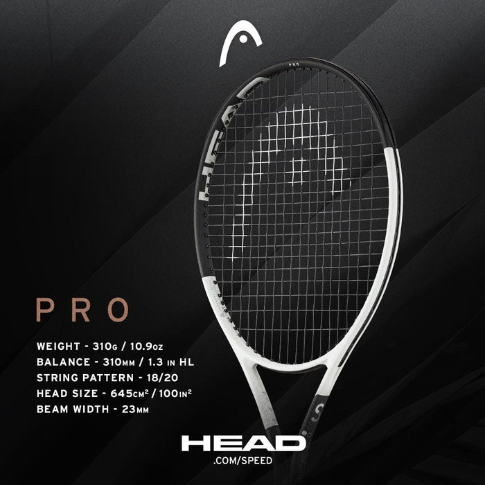 HEAD Speed Pro 2024 Tennis Racket - White / Black (Frame Only) — Tennis HQ