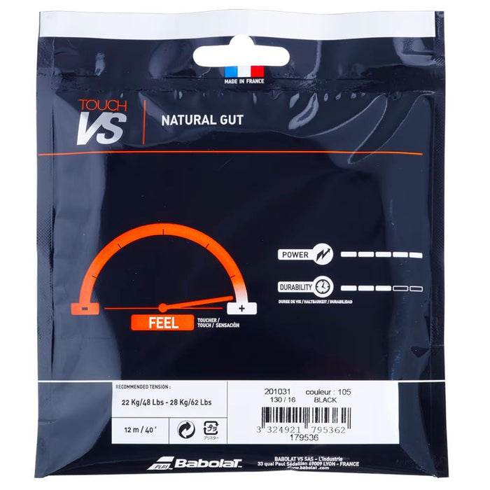 Babolat Touch VS Natural Gut Tennis String Set - Black — Tennis HQ