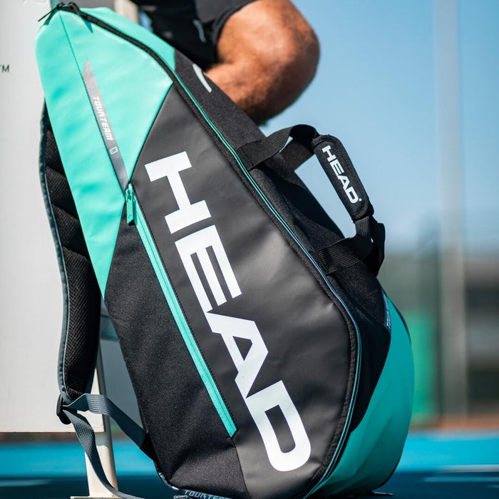 HEAD Tour Team 6R Combi 6 Racket Tennis Bag - Black / Mint — Tennis HQ